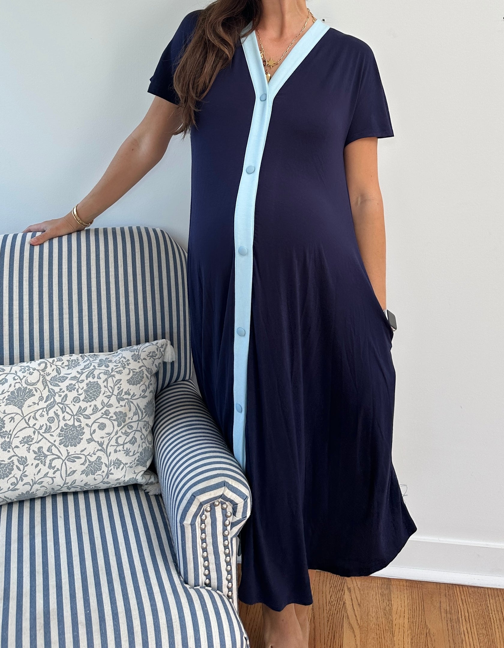 Hospital Gown Alternative: Little Shadows Luxe Labor & Delivery Gown