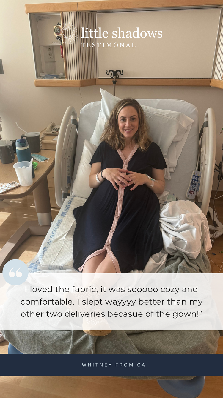 The Little Shadows Luxe Labor & Delivery Gown, A Hospital Gown Alternative