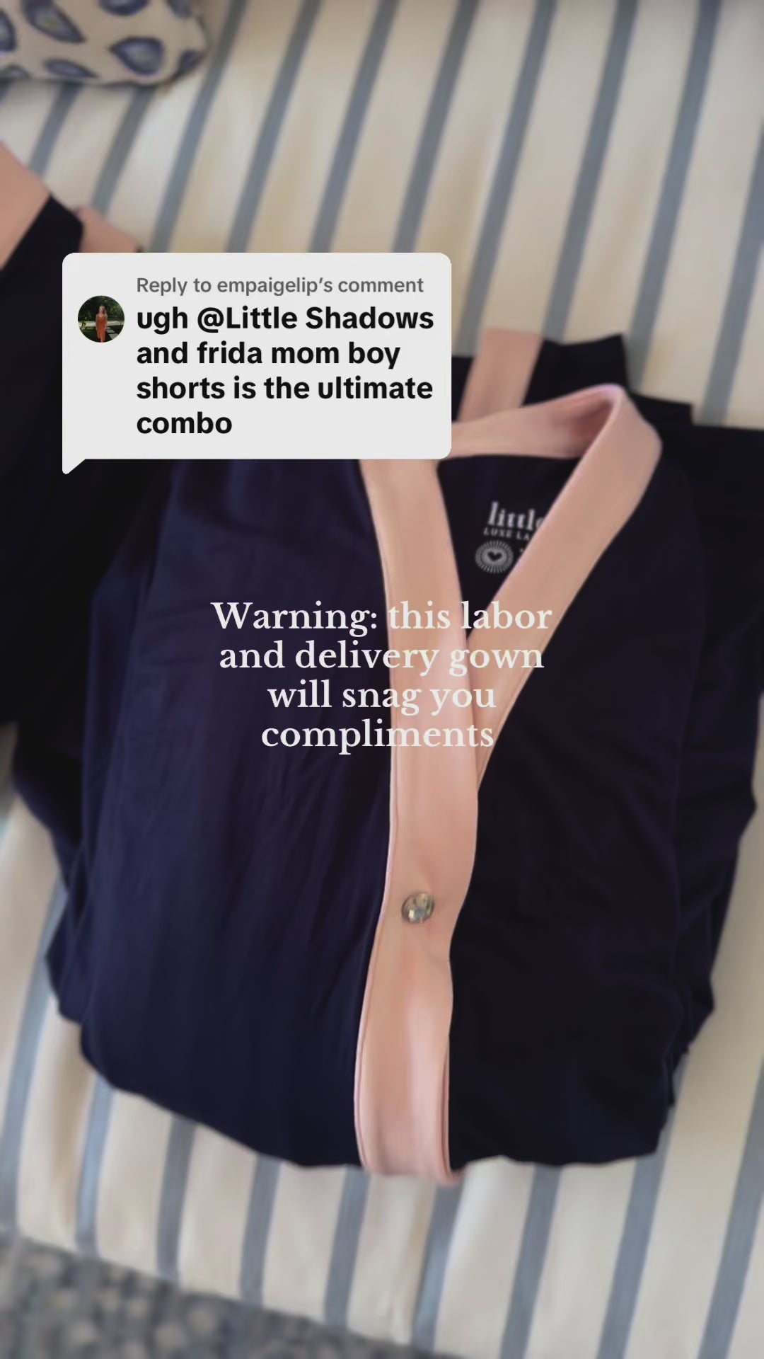 Hospital Gown Alternative: Little Shadows Luxe Labor & Delivery Gown